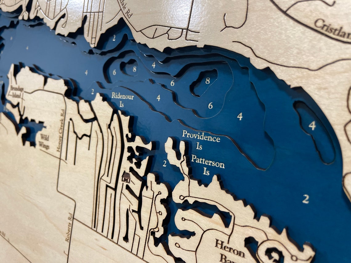 Buckeye Lake 3D Lake Map Wood Lake Map Custom Lake Map - Etsy