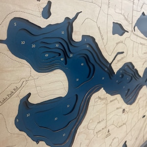 Fish Lake Map, Minnesota Lake Map, Custom Lake Map, Custom Lake Sign ...