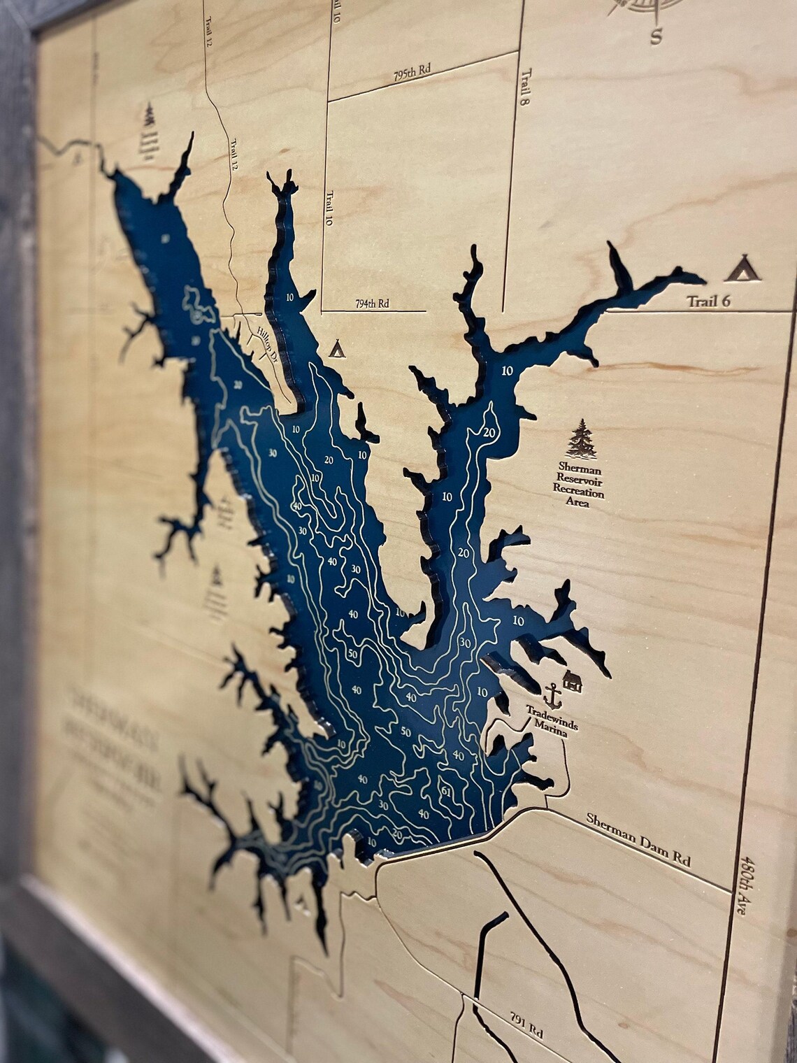 Sherman Reservoir Map, Sherman Reservoir, Wood Lake Map, Wood Lake Sign ...