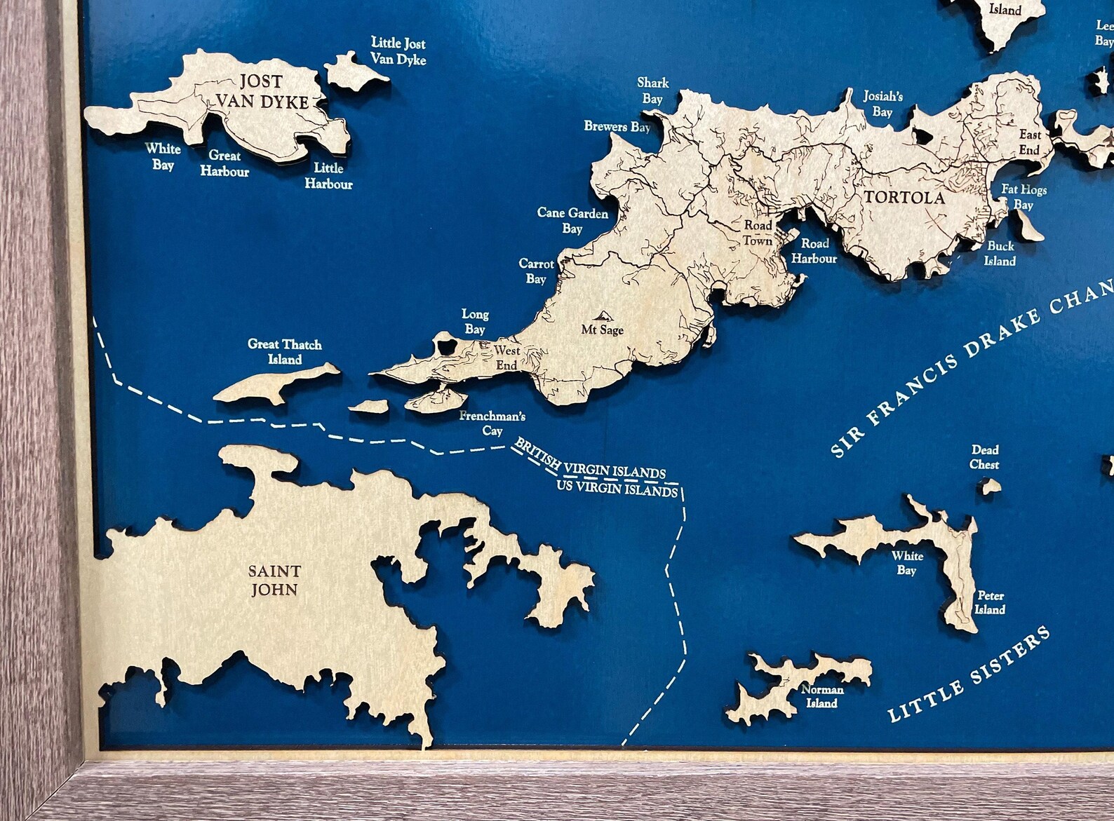 British Virgin Islands Map, BVI Map, Tortola Map, Anegada Map, Custom ...
