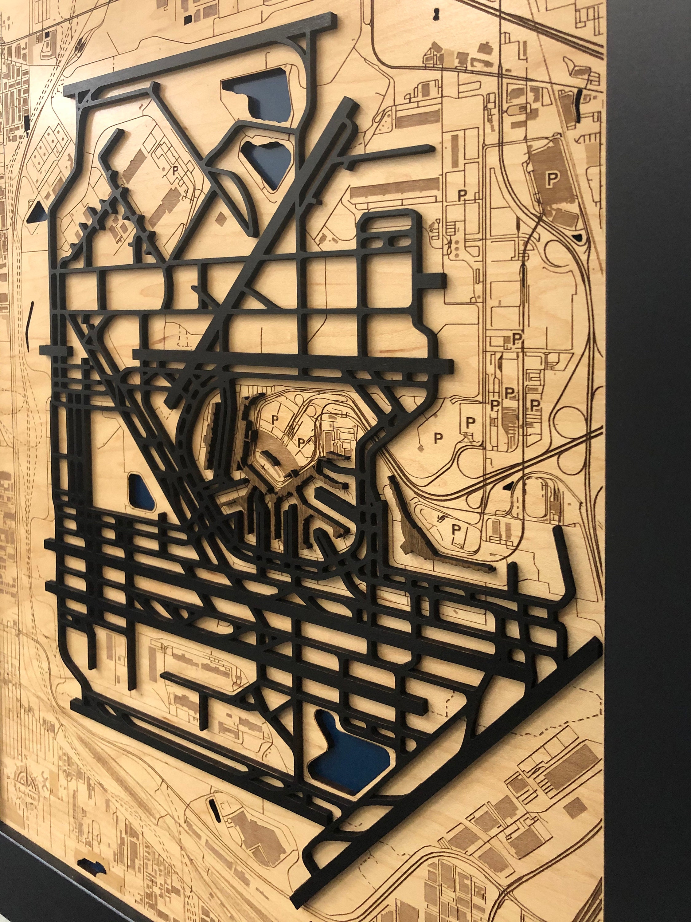 Miami Airport Map 3D Airport Map MIA Map MIA Custom - Etsy