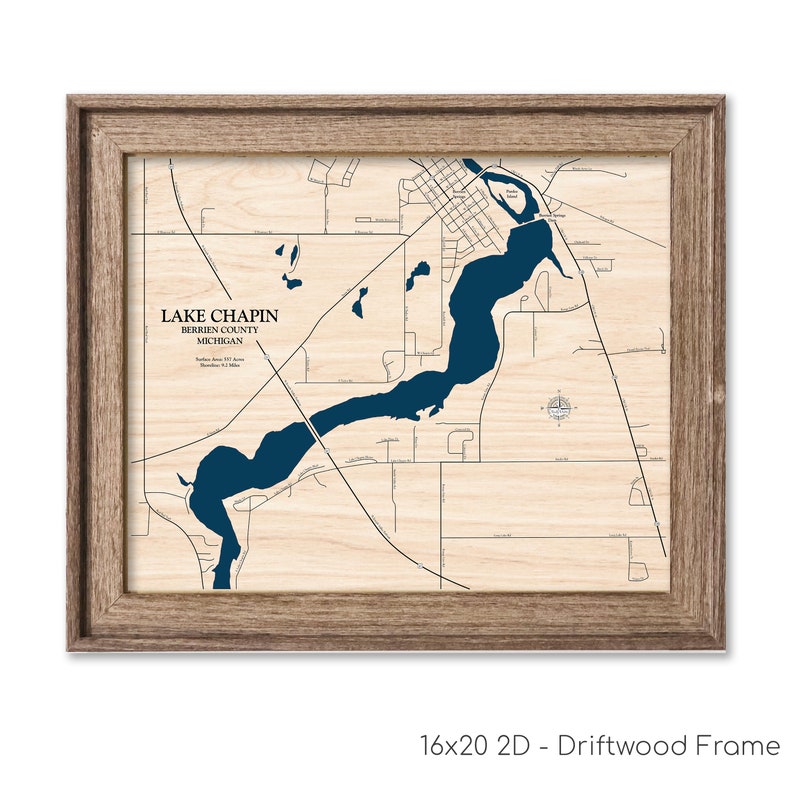Lake Chapin Map Custom Wood Map Custom Lake Art 3D Wall - Etsy