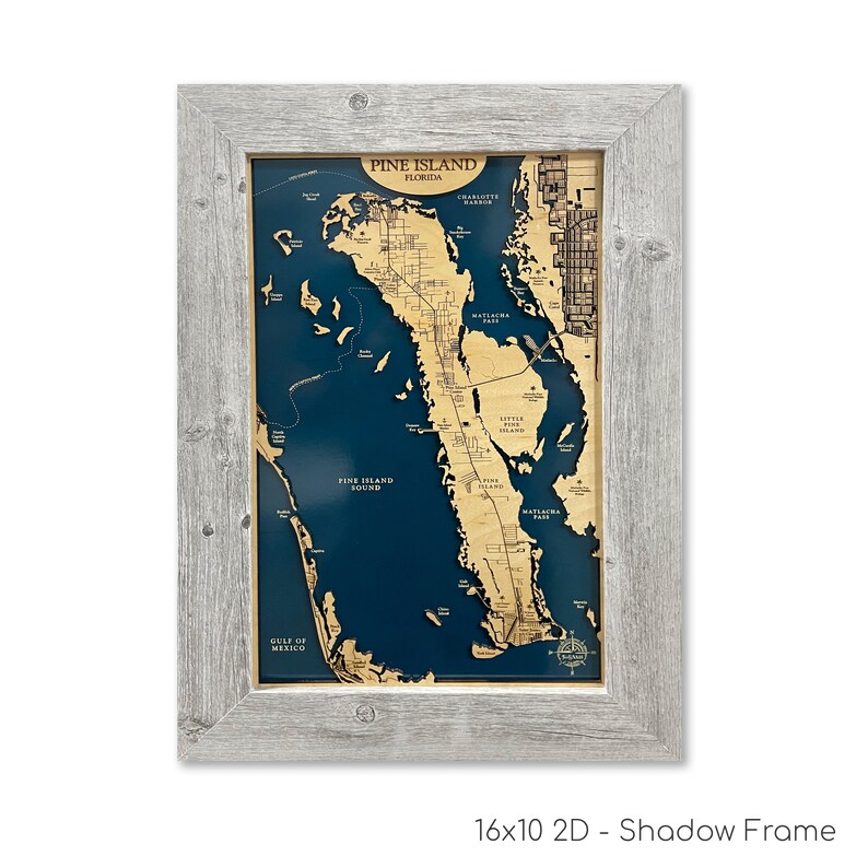 Pine Island Map Custom Wood Map Florida Map Matlacha Pass - Etsy Israel