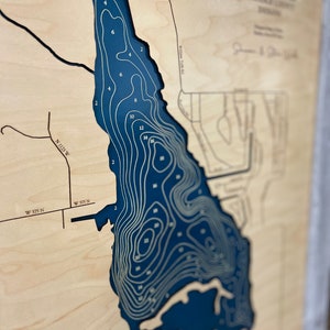 Cass Lake Map, Cass Lake, Lake Map, Custom Lake Map, 3D Lake Map, Wood ...