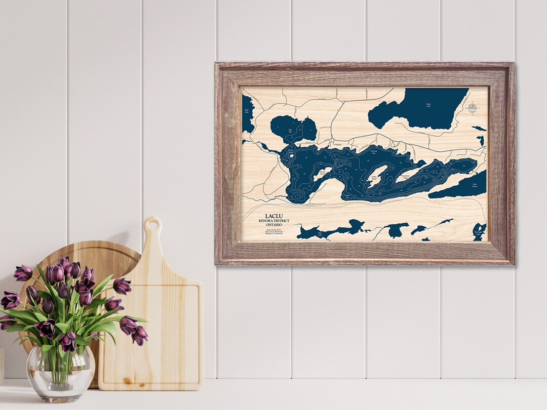 Laclu Map, Lake Lulu Map, Wood Lake Map, Custom Lake Map, Custom Lake ...