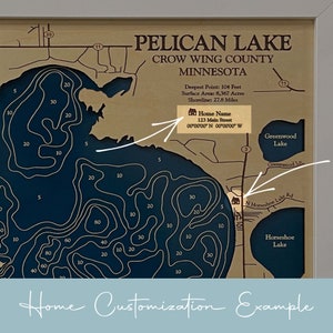 Archibald Lake Wisconsin - Custom Wood Map - Art - 3D Wall Art ...