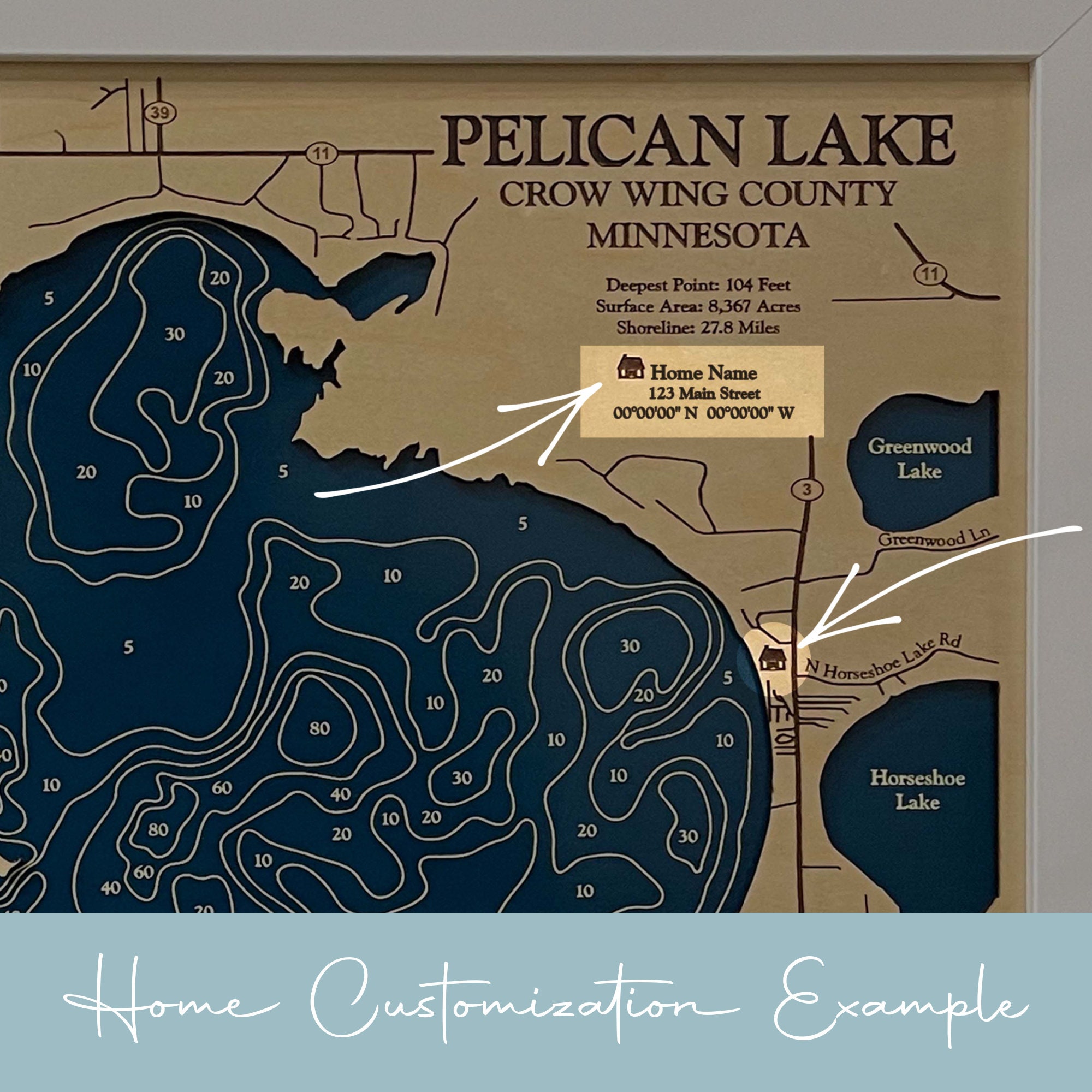 Quaddick Reservoir Map Custom Lake Map Wood Lake Map 3D - Etsy