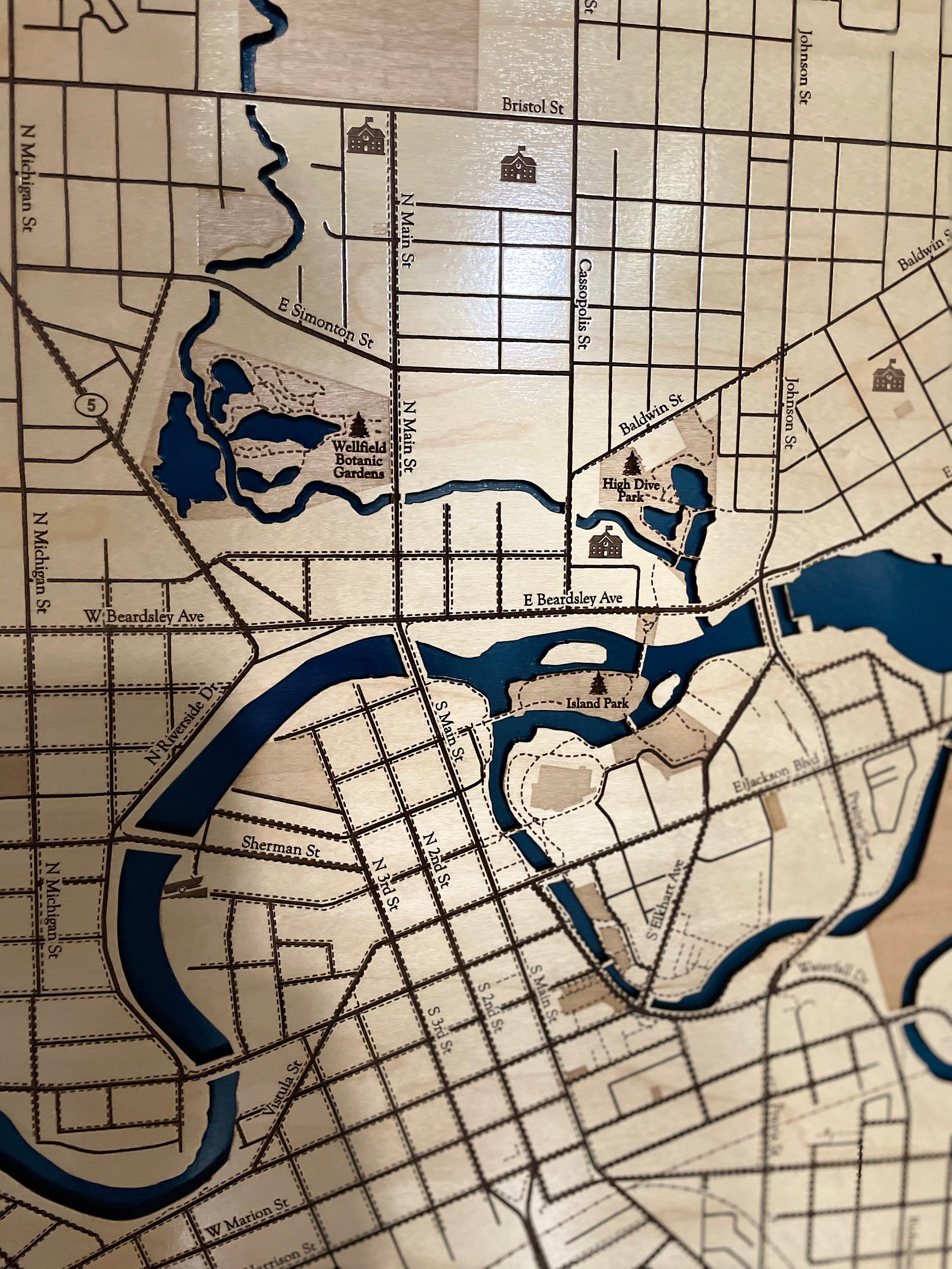 Upper St. Joe River Map Custom Wood Map 3D Wall Art Contour | Etsy