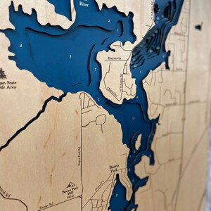 Lake Tichigan Map Tichigan Lake Custom Lake Map Custom Lake - Etsy