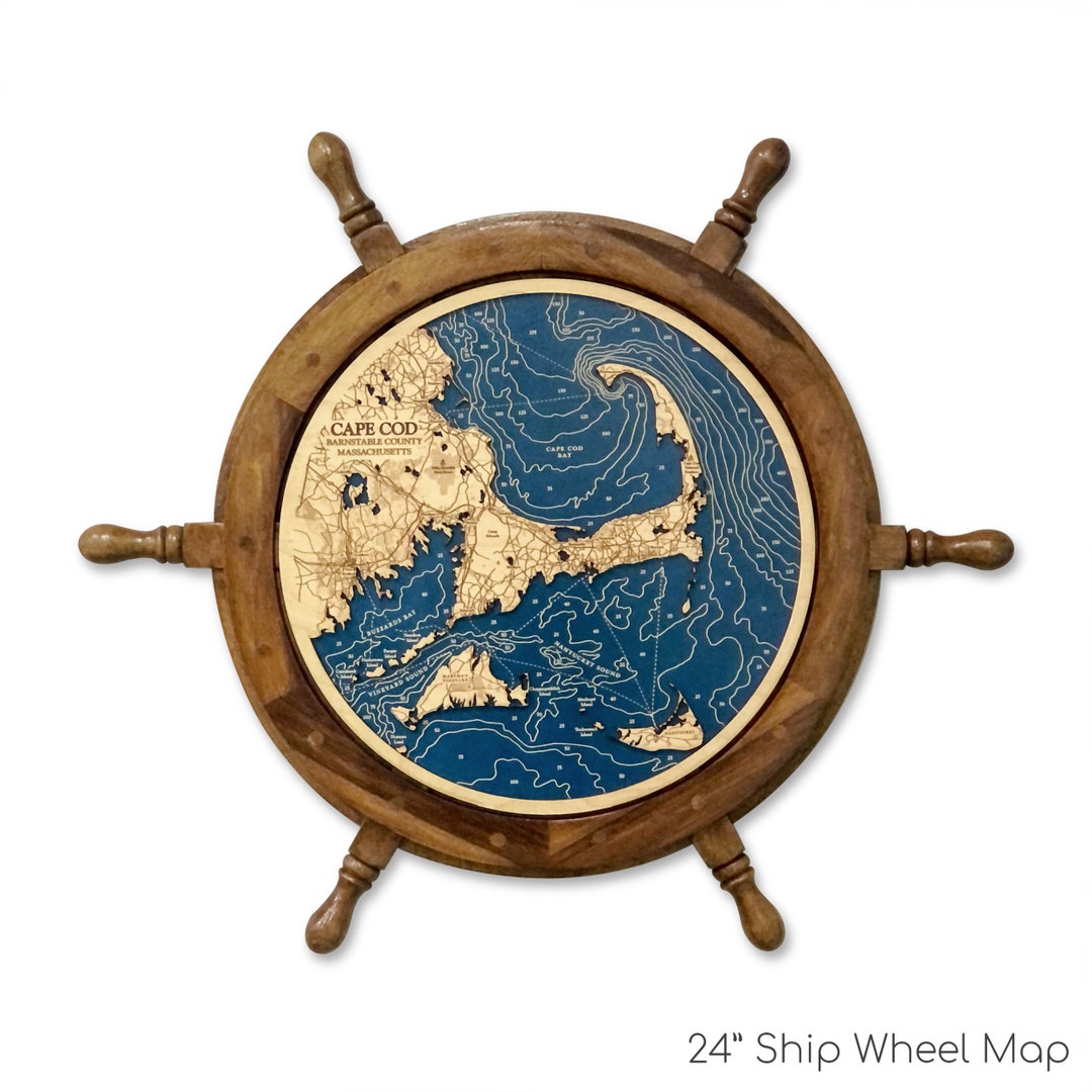 Cape Cod Map, Cape Cod 3D Map, Cape Cod Wood Map, 3D Wood Map, Nautical ...