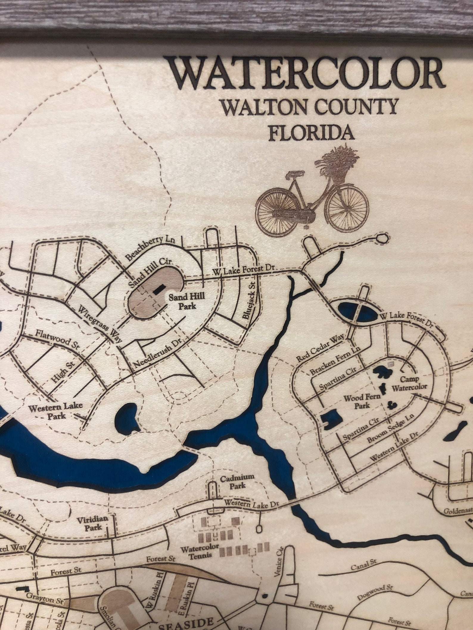 Watercolor Florida Map Custom Wood Map Florida Art - Etsy