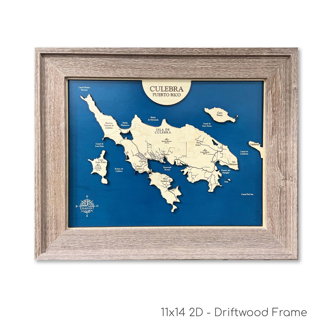 Culebra Map Culebra Island Map Puerto Rico Map 3D Wall Art - Etsy