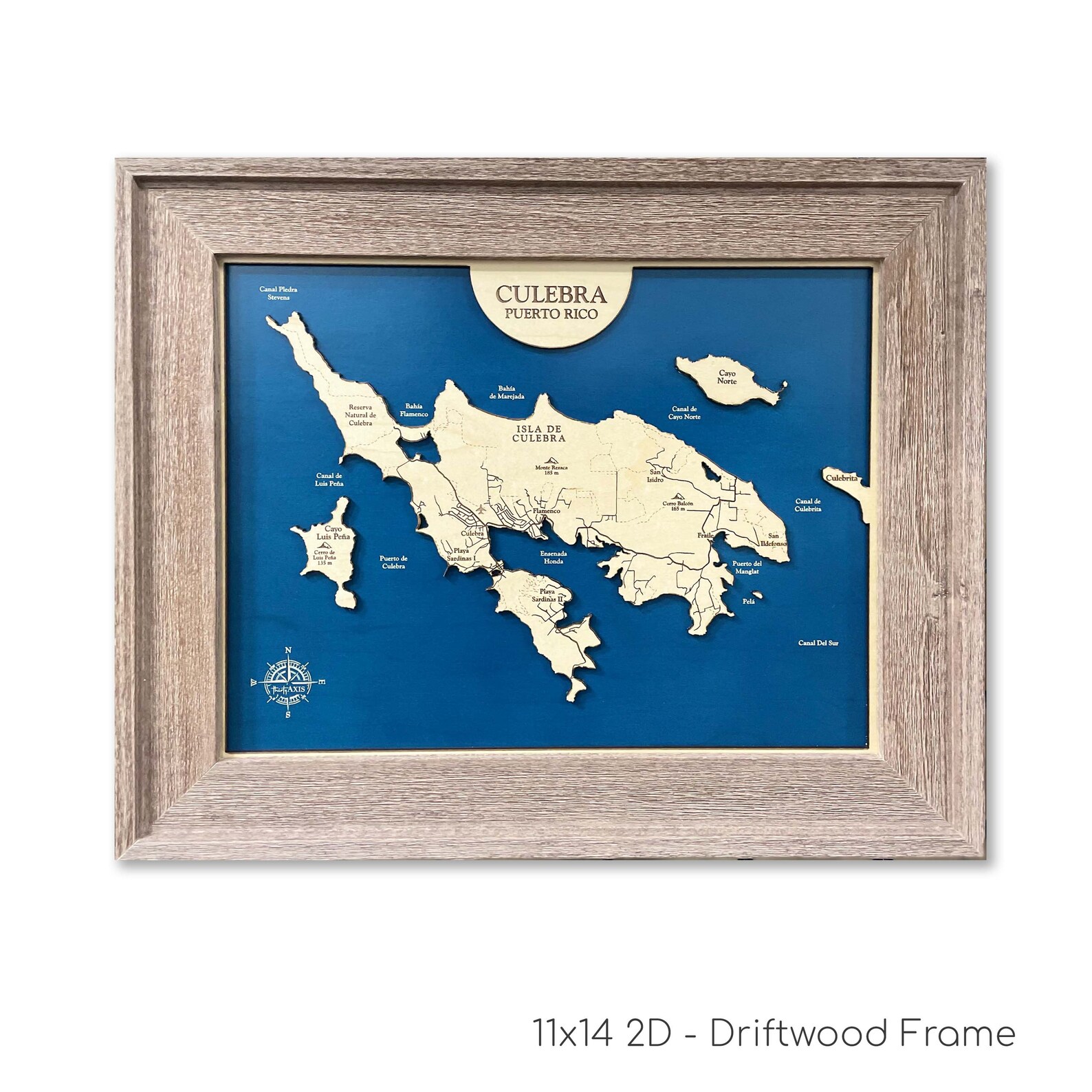 Culebra Map Culebra Island Map Puerto Rico Map 3D Wall Art - Etsy