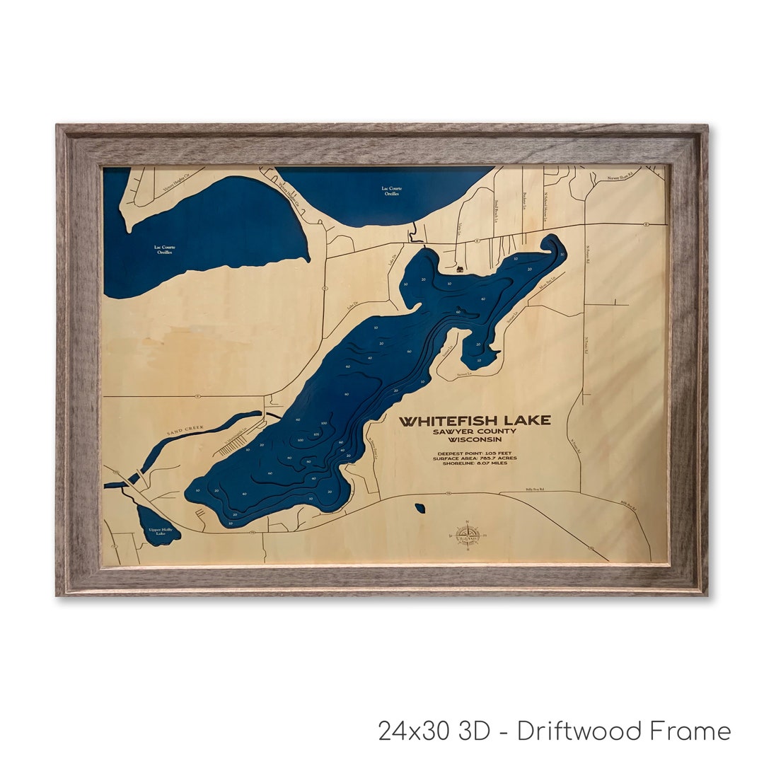 Whitefish Lake Map, Whitefish Lake, Wood Lake Map, Wood Lake Sign, Lake ...