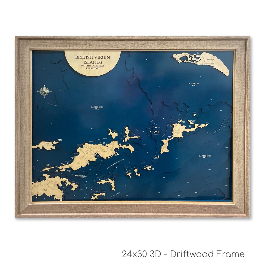 British Virgin Islands Map, BVI Map, Tortola Map, Anegada Map, Custom ...