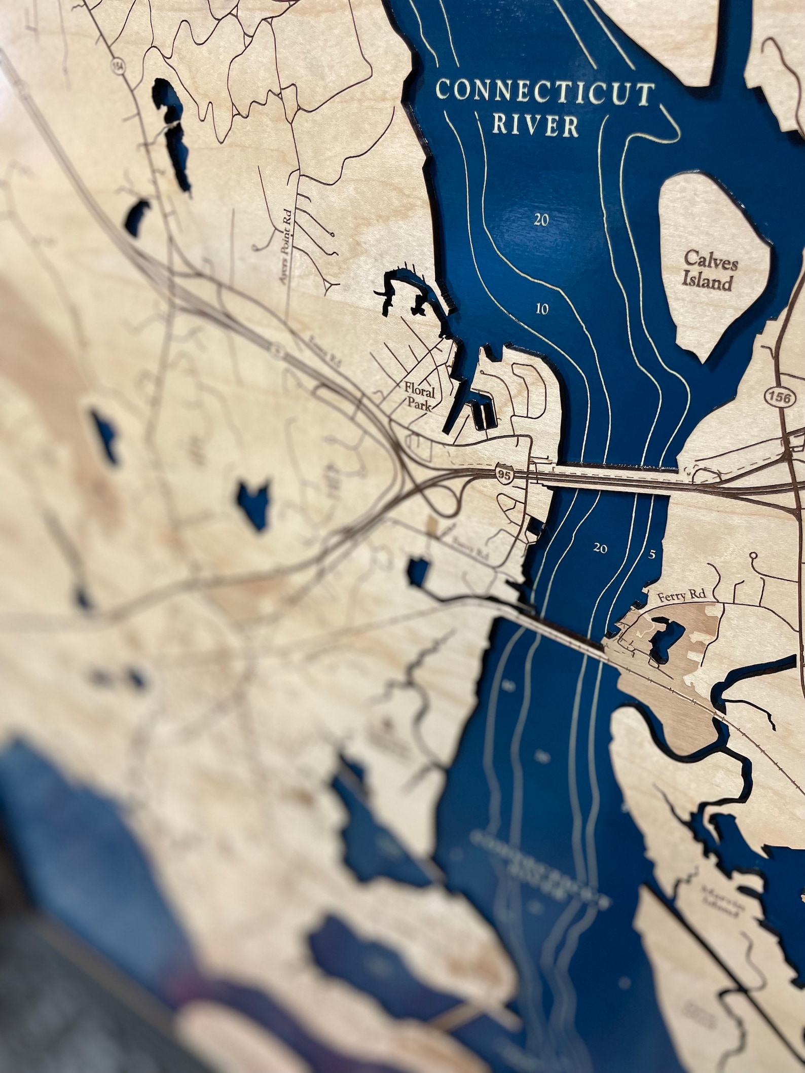 Old Saybrook Map Custom Wood Map Connecticut Map 3D Wall - Etsy