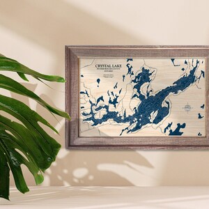 Crystal Lake Map, Wood Lake Map, Custom Lake Map, Custom Lake Sign ...