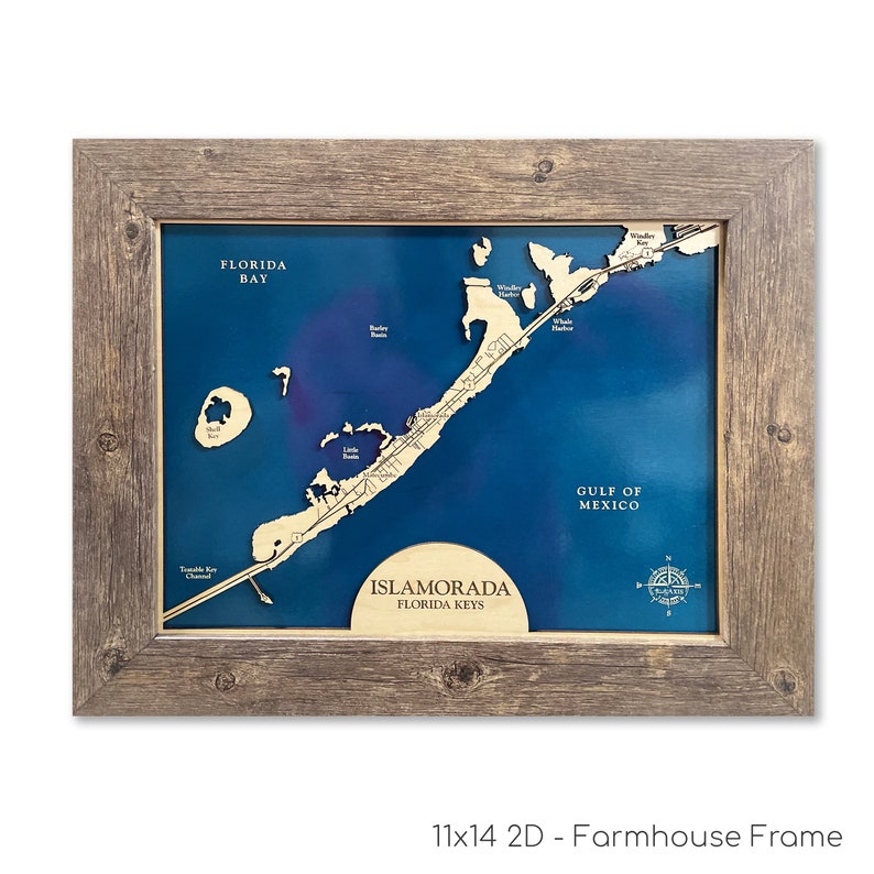 Islamorada Islamorada Map Florida Keys Map Wood Florida - Etsy