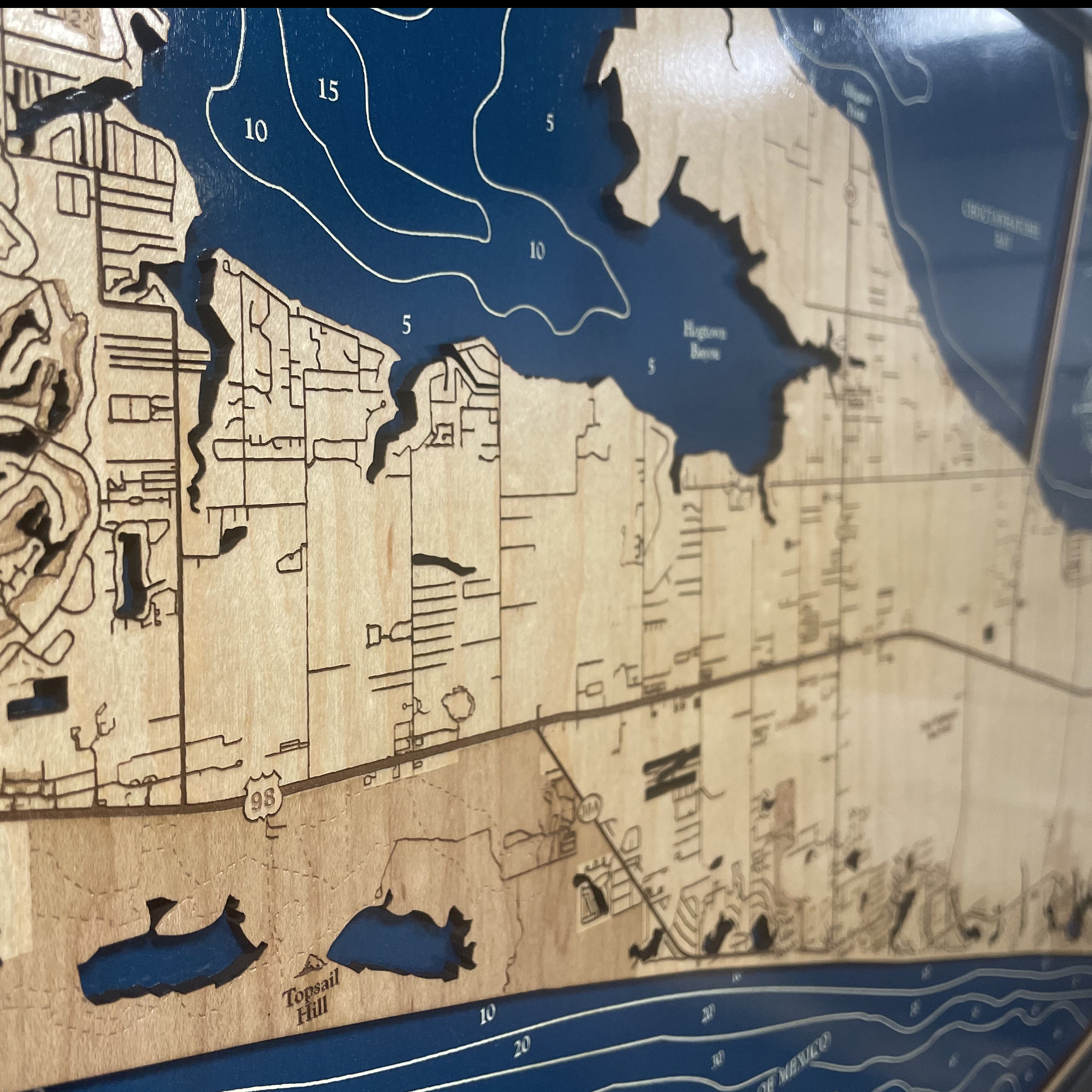 Santa Rosa Beach Map Seaside Florida Florida Map Wood Map - Etsy