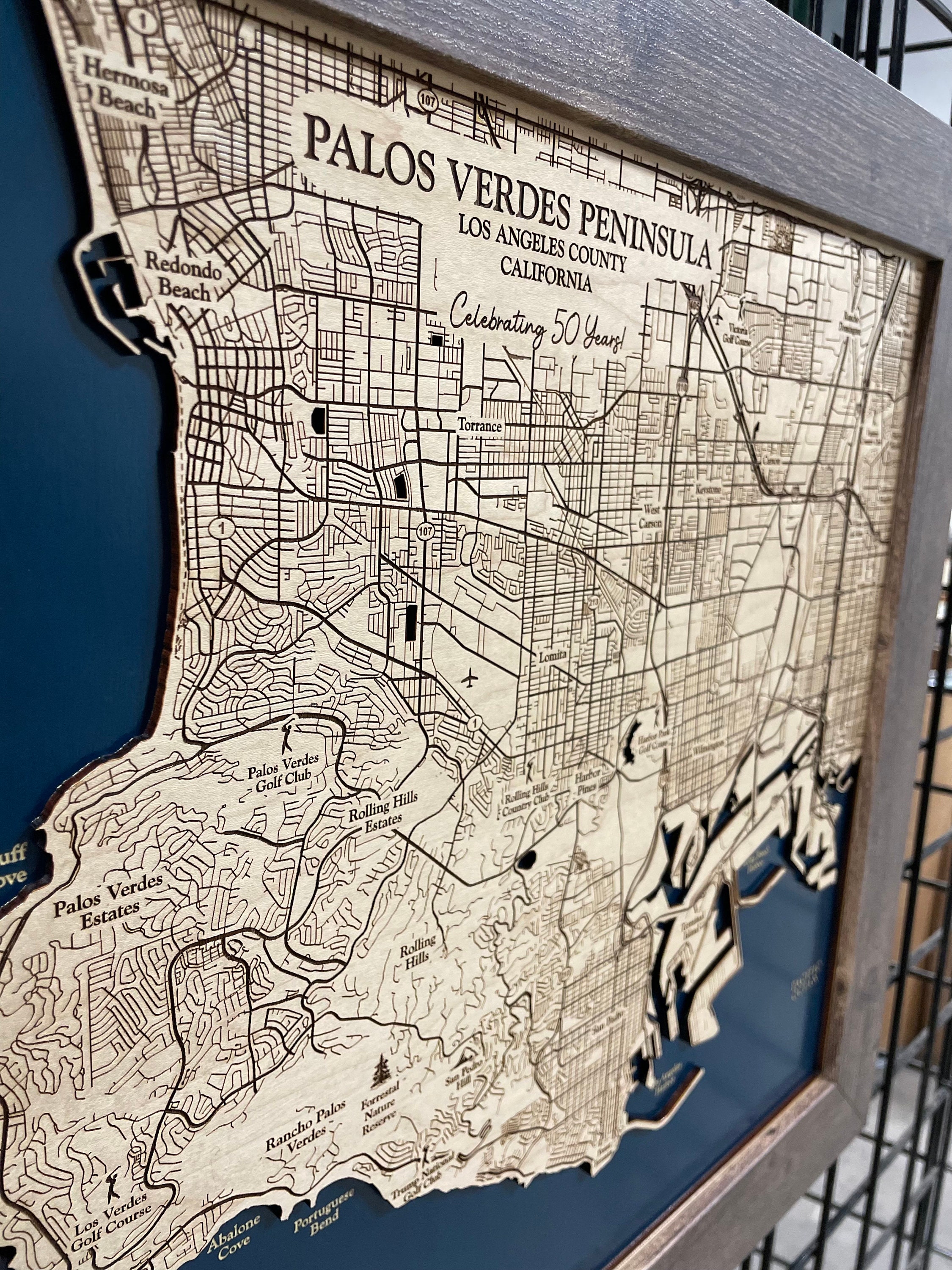 Palos Verdes Map Palos Verdes 3D Wall Art Los Angeles Map - Etsy