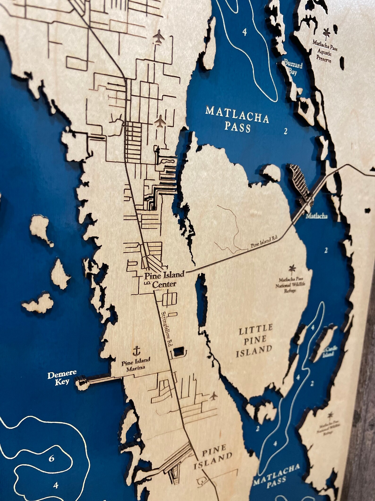 Pine Island Map Custom Wood Map Florida Map Matlacha Pass | Etsy