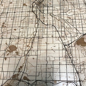 Denver Wood Map - City Gift - Apartment Decor - Closing Gifts - Wood ...