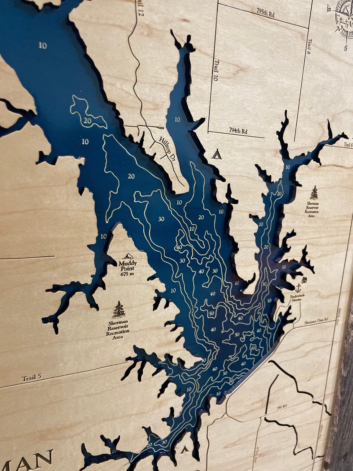 Sherman Reservoir Map, Sherman Reservoir, Wood Lake Map, Wood Lake Sign ...
