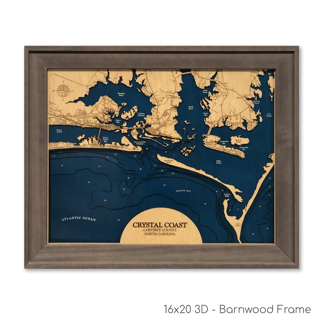 Crystal Coast Map, Emerald Isle Map, Beaufort Map, Atlantic City Map ...