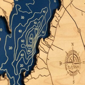 Muskrat Lake Map, Custom Wood Map, Custom Lake Art, 3D Wall Art ...