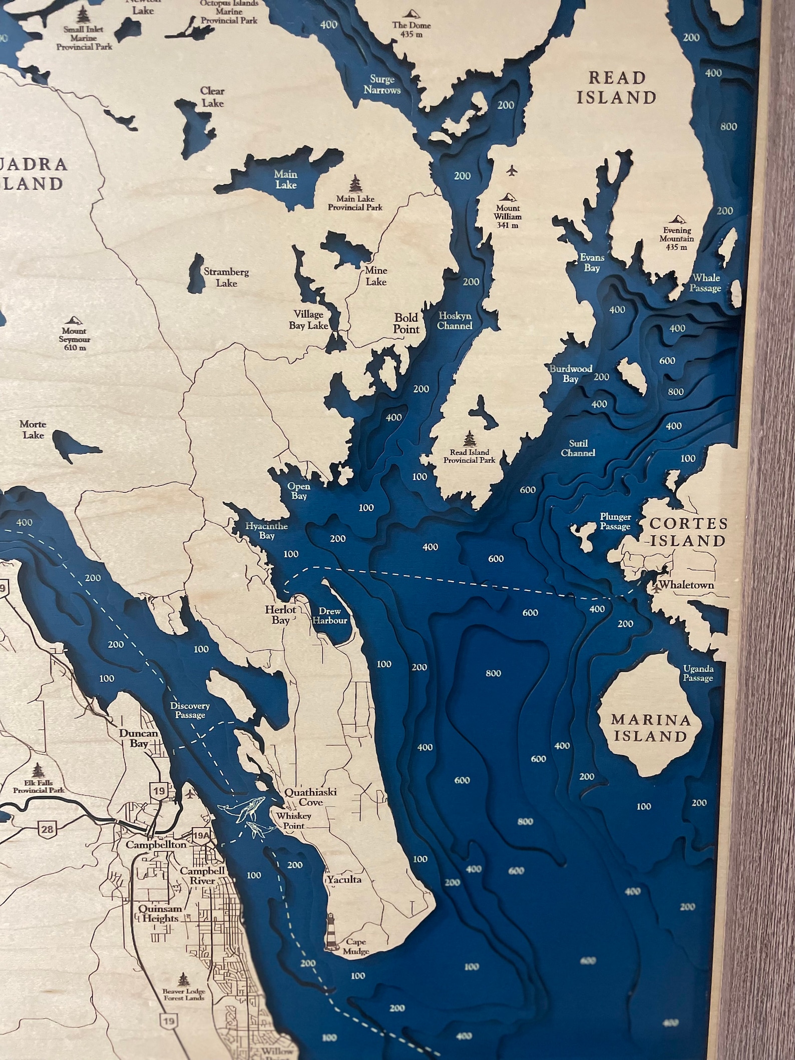 Quadra Island Map Vancouver Island Map Vancouver Map | Etsy