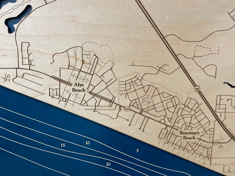 Inlet Beach Map Rosemary Beach Map Alys Beach Map - Etsy
