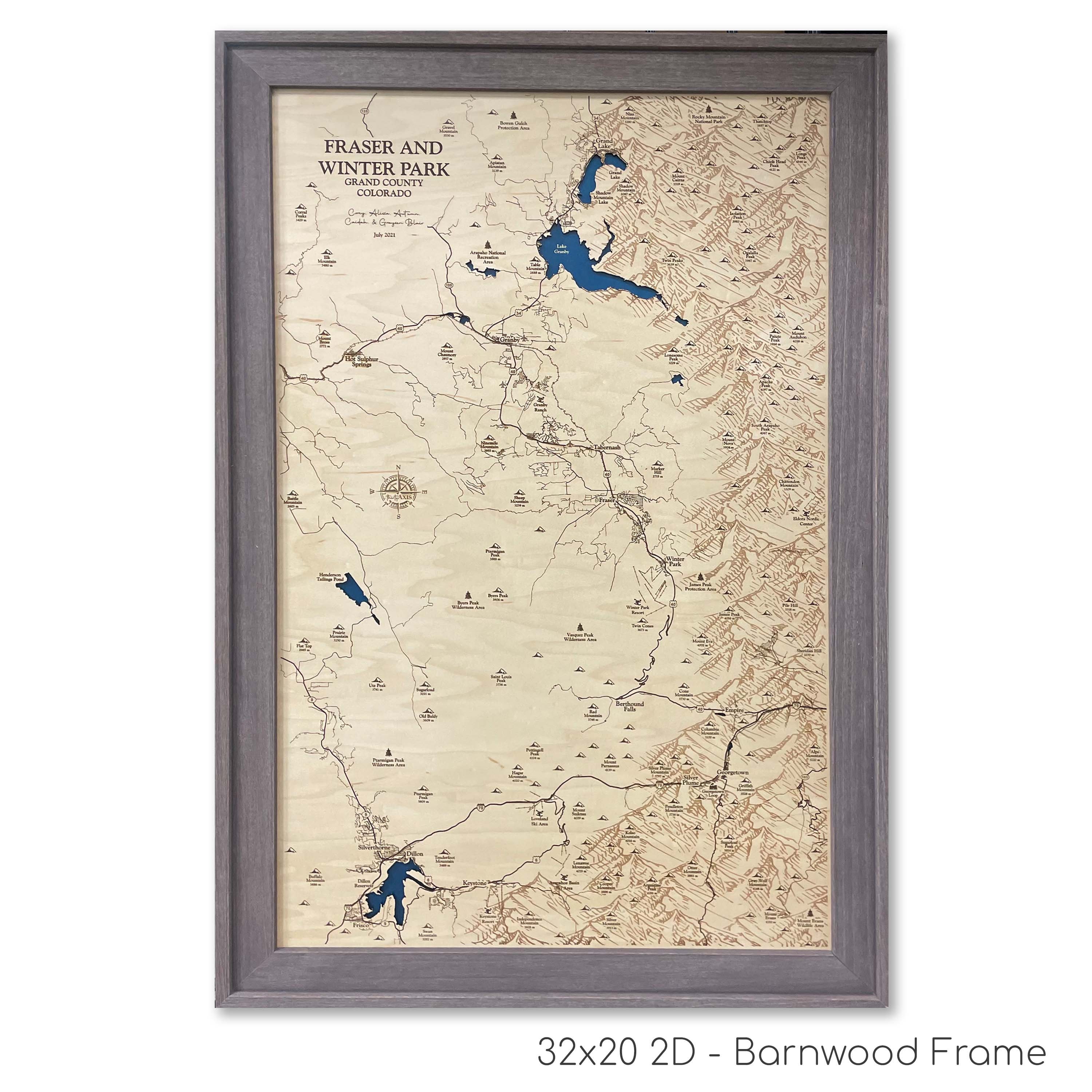 Winter Park Map Lake Granby Map Custom Lake Map Custom Lake | Etsy