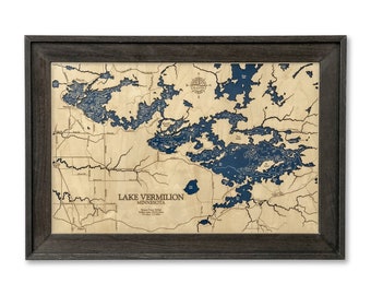Lake Vermilion Depth Map - Etsy