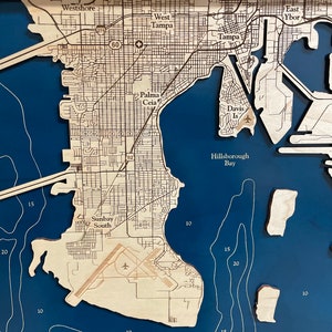 Apollo Beach Map, Tampa Bay Map, Custom Wood Map, Custom Wood Map ...