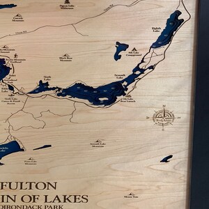 Fulton Chain of Lakes Map, Wood Lake Map, Custom Lake Map, Custom Lake ...