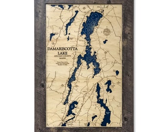 Muskrat Lake Map Custom Wood Map Custom Lake Art 3D Wall - Etsy Canada