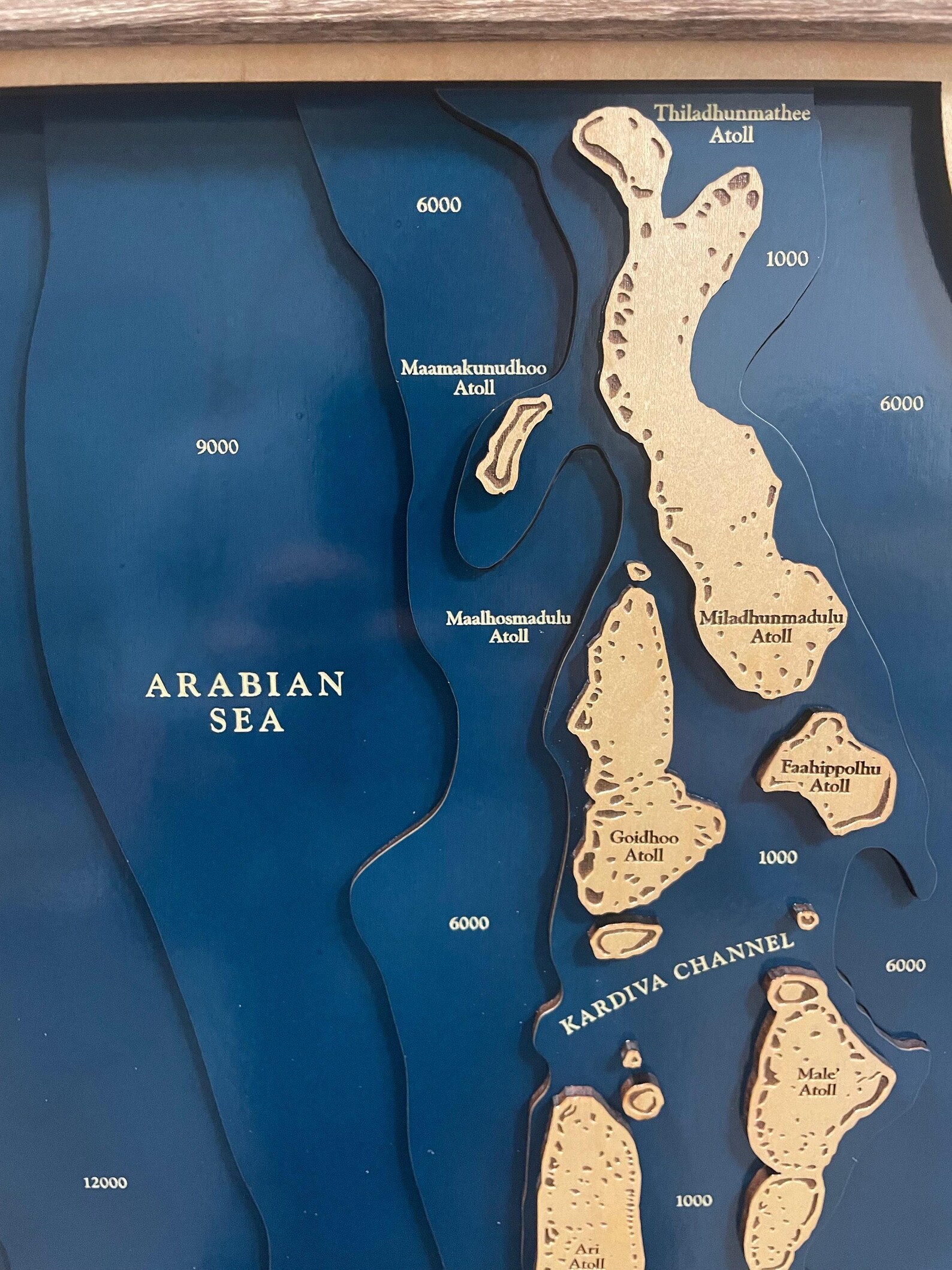 Maldives, Maldives Map, Custom Island Map, Asia Map, Wood Map, Wedding ...