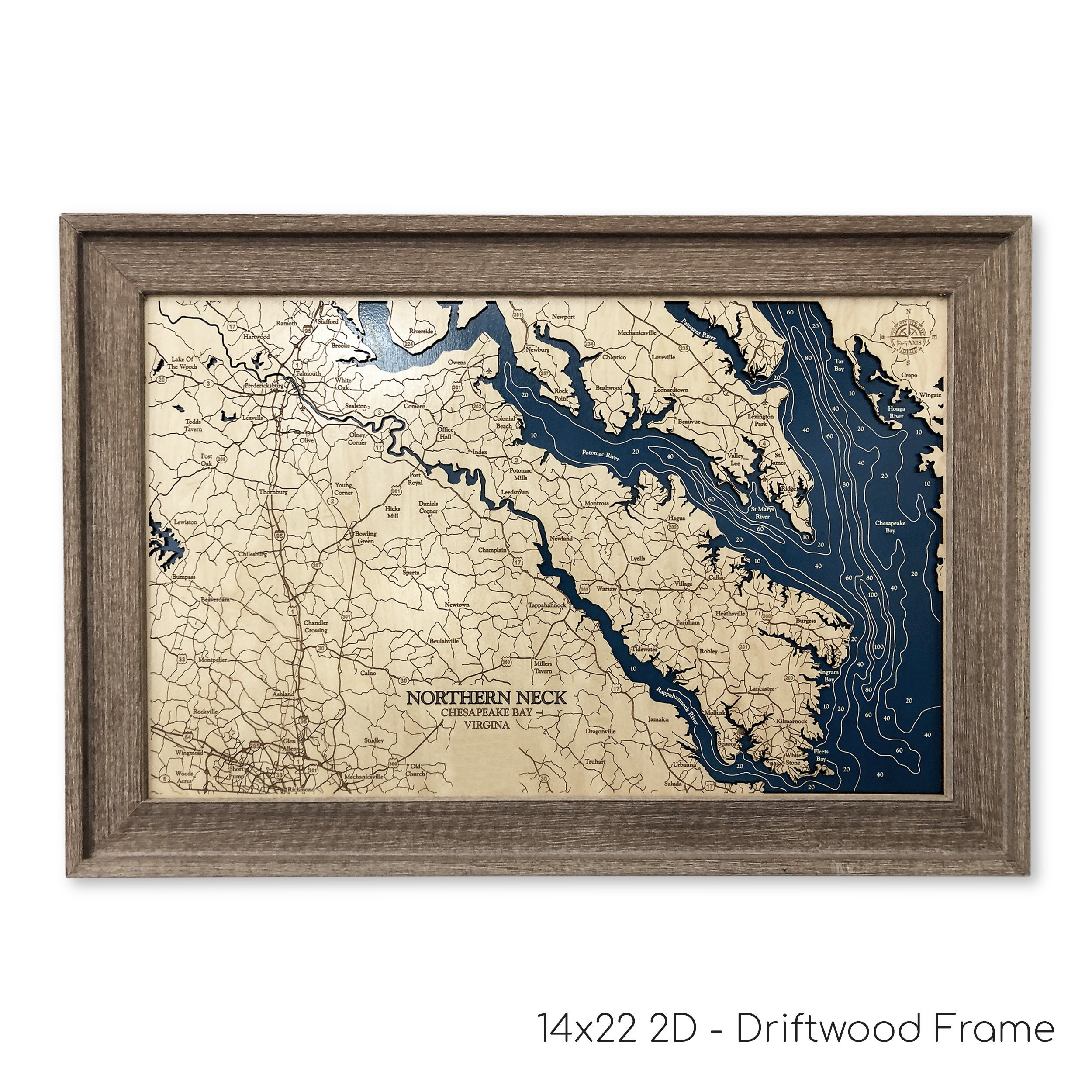 Northern Neck Northern Neck Map Virginia Map Virginia | Etsy