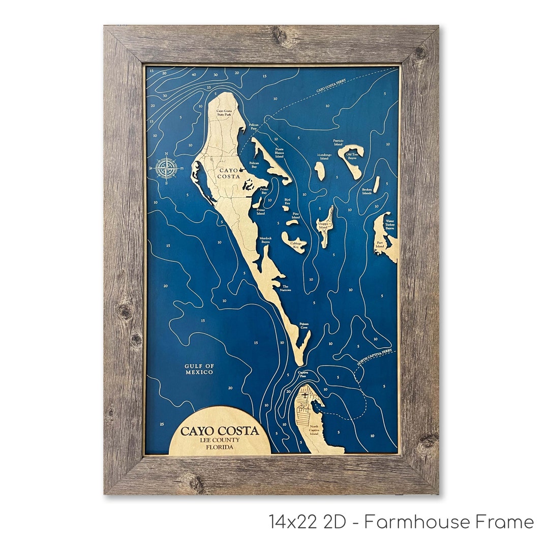 Cayo Costa Map, Florida Map, Florida Islands, Captiva Island Map, Cayo ...