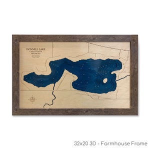 Donnell Lake Map, Wood Lake Map, Custom Lake Map, Custom Lake Sign ...