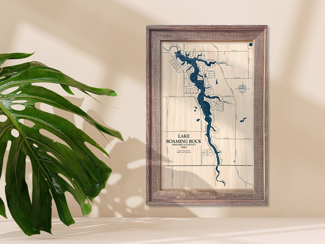 Lake Roaming Rock Map, Custom Lake Map, Wood Lake Map, 3D Wall Art ... Lake Roaming Rock Map, Custom Lake Map, Wood Lake Map, 3D Wall Art ...