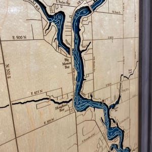 Lake Shafer - Custom Wood Map - Art - 3D Wall Art - Contour Map - Lake ...