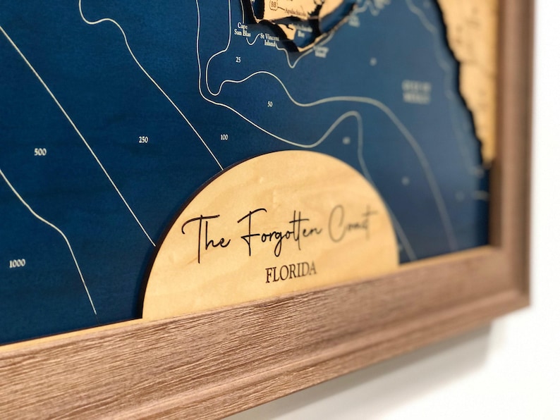 Forgotten Coast Map - Custom Wood Map - Florida Art - Panhandle Map ...