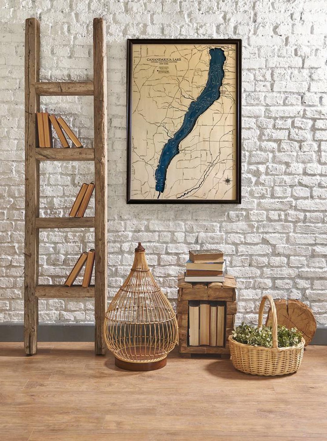 Canandaigua Lake, Custom Lake Map, Finger Lakes Map, Canandaigua Wood ...