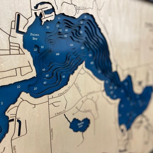 Tippecanoe Lake Map, Lake Tippy Lake, Custom Lake Map, Custom Lake Sign ...