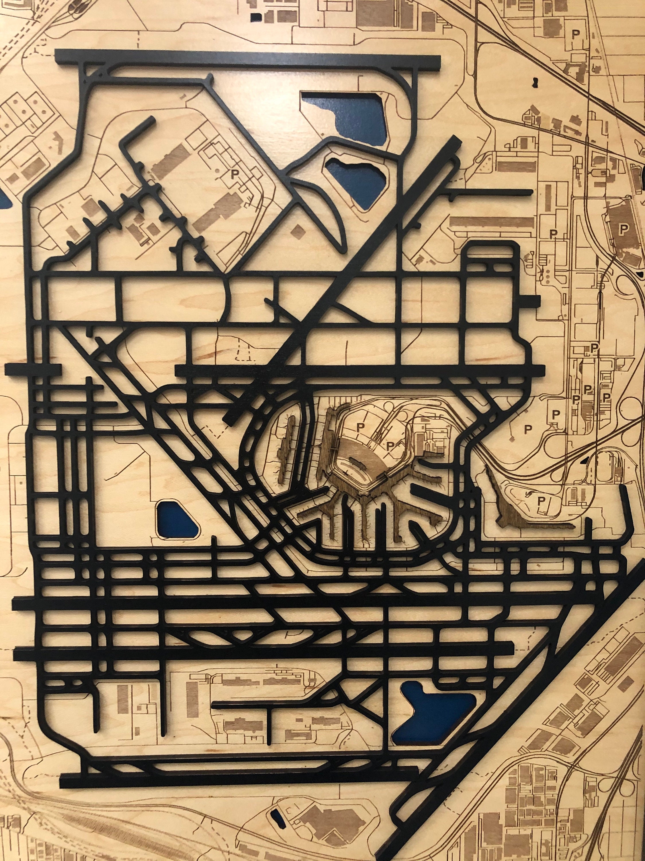 Miami Airport Map 3D Airport Map MIA Map MIA Custom - Etsy