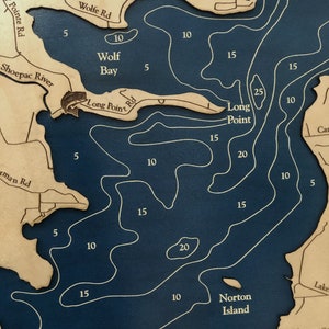 South Manistique Lake Map, Manistique Lake, Custom Wood Map, 3D Wall ...