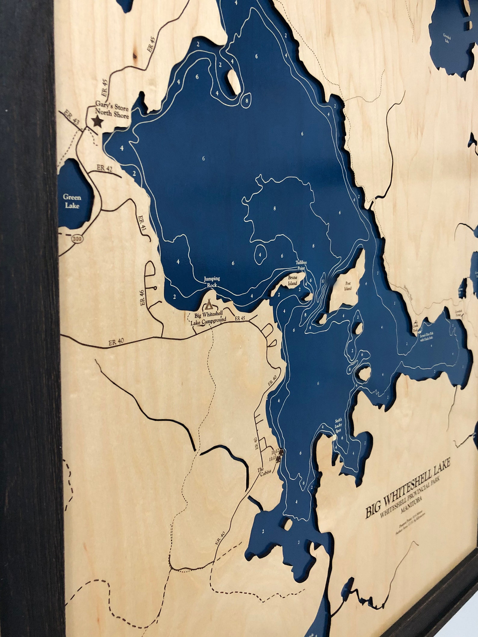 Big Whiteshell Lake Map Custom Wood Map Lake Map 3D Wall - Etsy