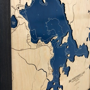 Big Whiteshell Lake Map, Custom Wood Map, Lake Map, 3D Wall Art ...