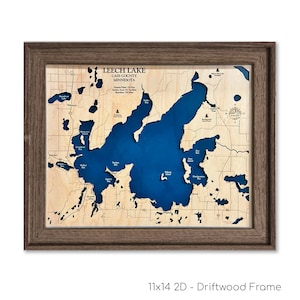 Leech Lake Map, Leech Lake, Wood Lake Map, Wood Lake Sign, Lake Art ...